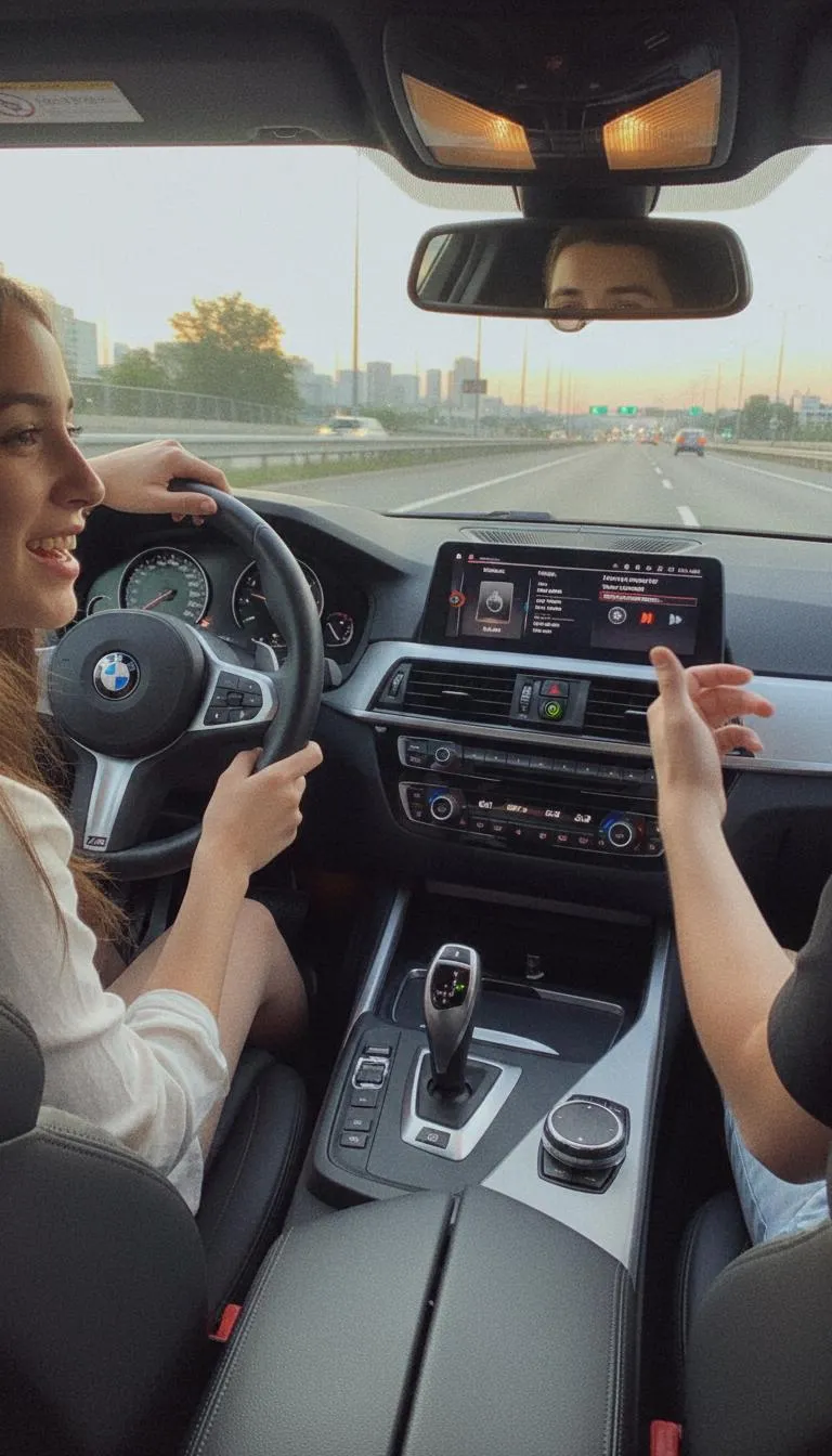 AI-Generated BMW Driving with Friends and Music Images | vivago.ai