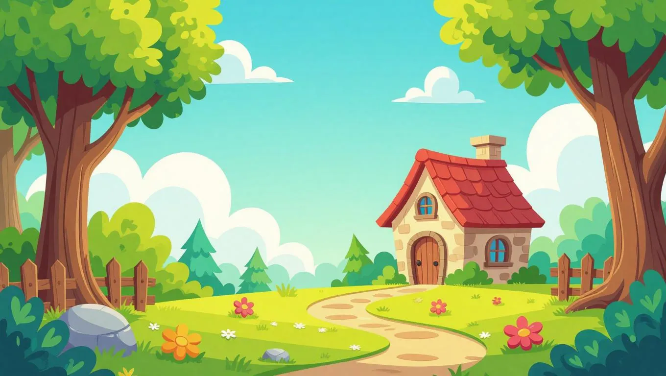 AI-Generated Empty Cartoon Scape Cute Cartoonish Vector Premium HD ...